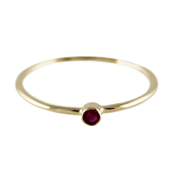 14K SINGLE RUBY RING – LUMO